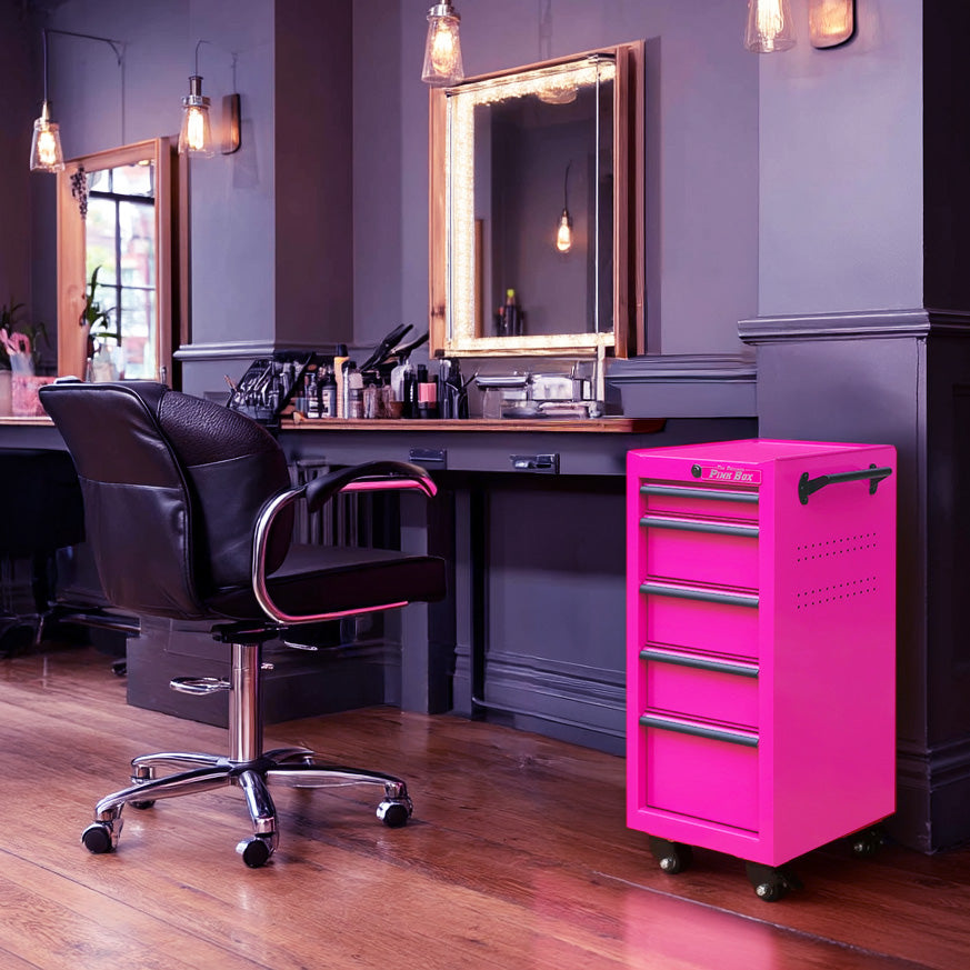 Pink Rolling Salon Carts | The Original Pink Box